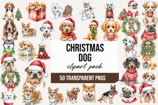 50 Christmas Dog Clipart Graphic by SVG_Huge · Creative Fabrica