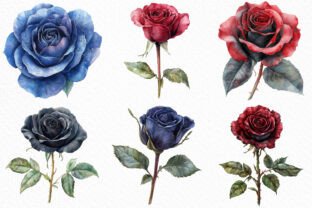 Gothic Roses Clipart Bundle Graphic by CraftNest · Creative Fabrica