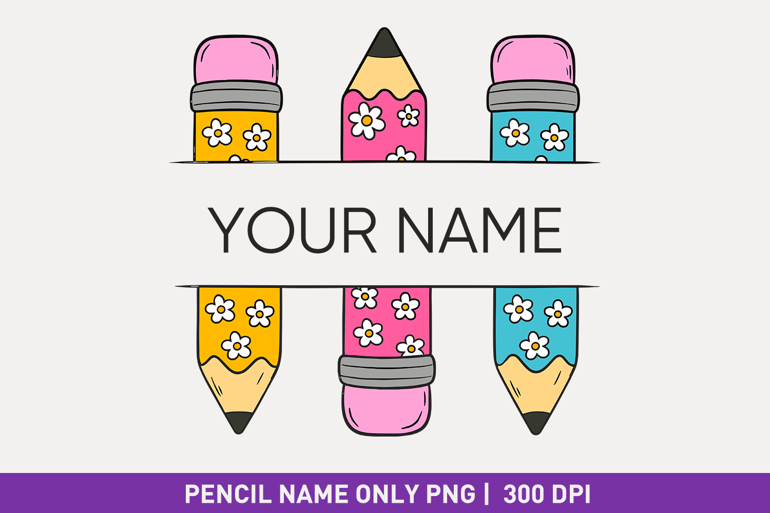 Pencil Name PNG, Back to School Design Graphic by KMarinaDesign ...
