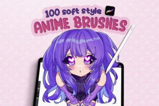 100 Procreate Anime Soft Style Brushes Graphic by EasyProcreate ...