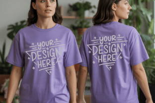 G640 Heather Purple Front & Back Mockup Graphic by Pearly Mocks ...
