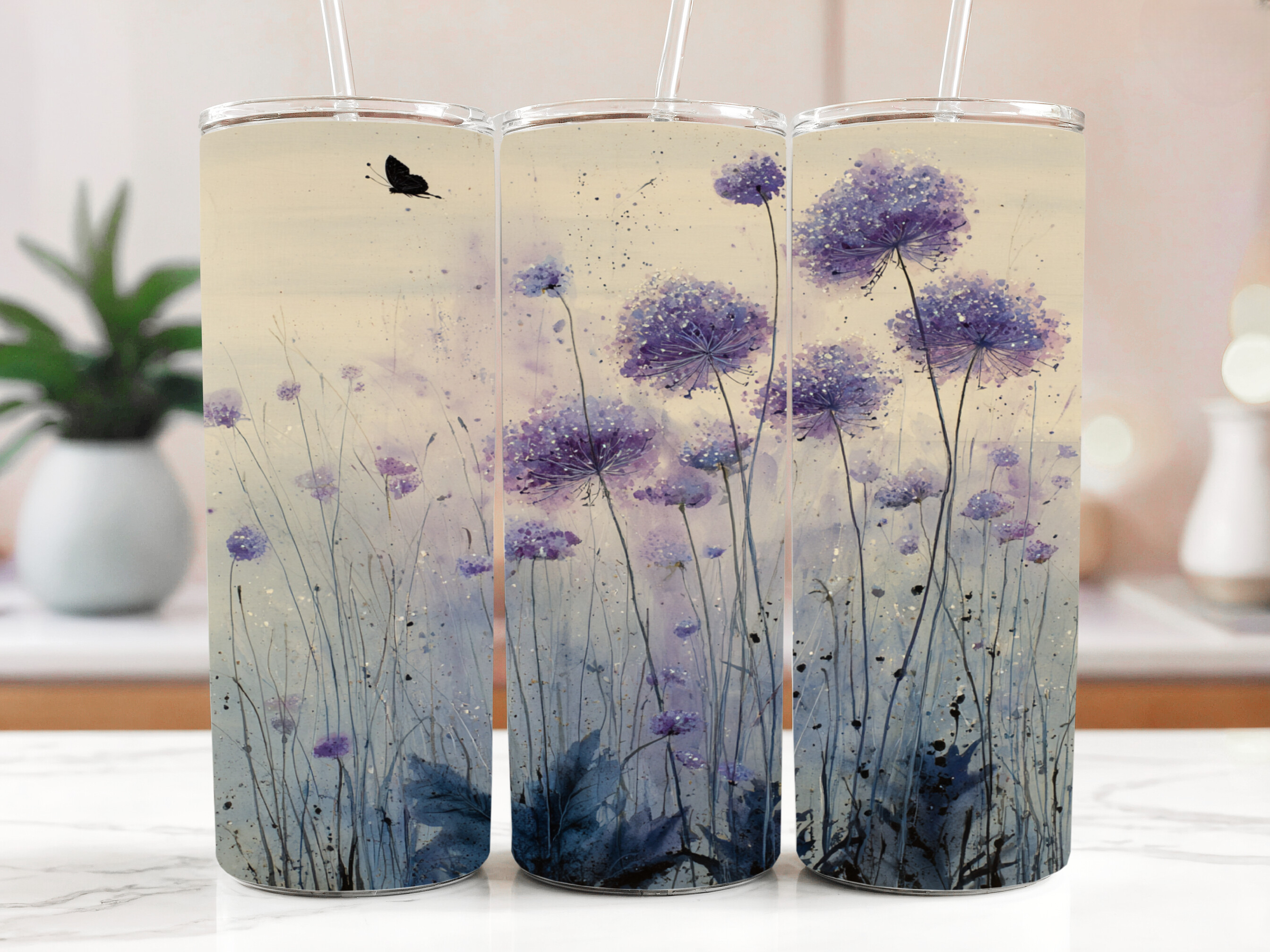 3D Dandelion Flowers 20oz Skinny Tumbler Graphic by KDP Roadmap ...