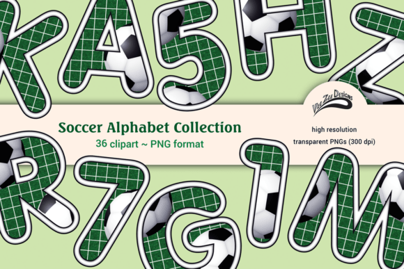 58 Soccer Alphabet Designs & Graphics