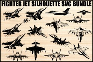 Fighter Jet Silhouette Vector SVG Bundle Graphic by Graphics Earth ...