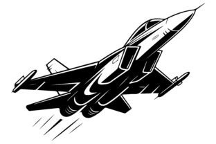 Fighter Jet Silhouette Vector SVG Bundle Graphic by Graphics Earth ...