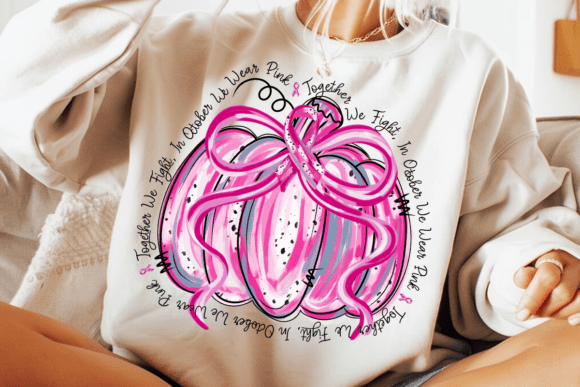 Pink Pumpkin Breast Cancer Awareness PNG Graphic by Hello December ...