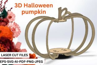 3D Halloween Pumpkin Laser Cut File · Creative Fabrica