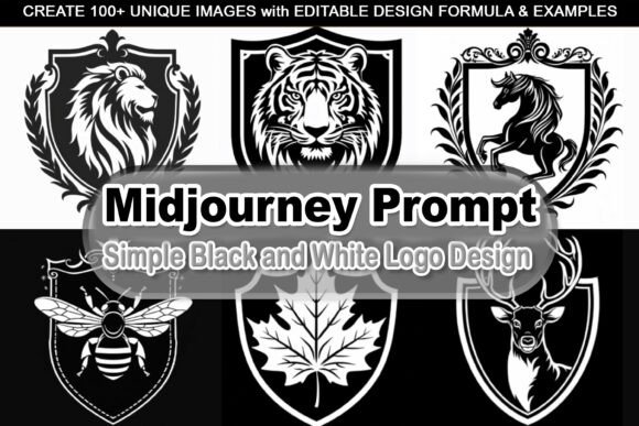 Editable Prompt - Black & White Logo Graphic by V Design Stock ...