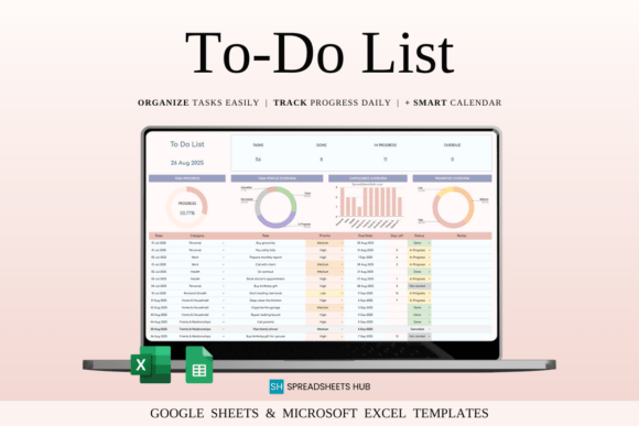 1 Excel To Do List Designs & Graphics