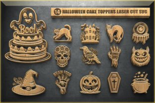 Halloween Cake Toppers SVG Graphic by Threadory · Creative Fabrica