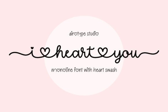 1872 Heart Font Designs & Graphics