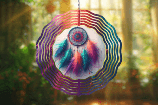 Boho Rainbow Dreamcatcher Wind Spinner Graphic by MOON CREATION ...
