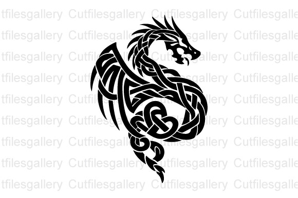 Celtic Knot Dragon SVG, Dragon SVG Graphic by cutfilesgallery ...