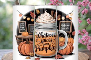 Pumpkin Spice Coffee Fall Tumbler Wrap Graphic by SAVA STORE · Creative ...