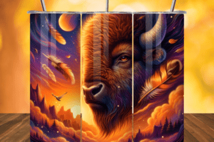 Native Bison Sublimation Tumbler Wrap Graphic by MOON CREATION ...