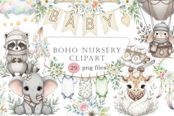 8440 Baby Shower Clipart Diseños y Gráficos