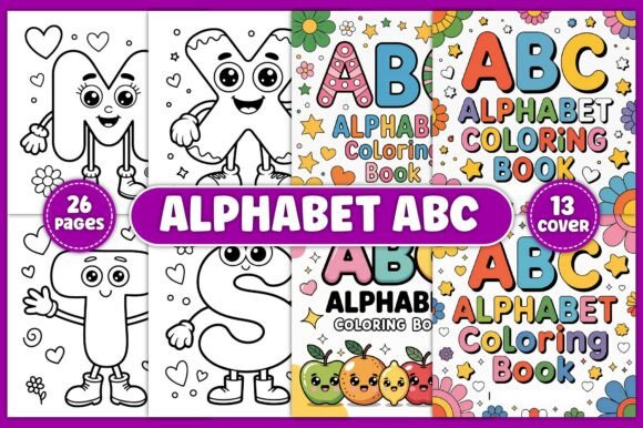 ABC Alphabet Coloring Pages for Kids Graphic by FuN ArT · Creative Fabrica