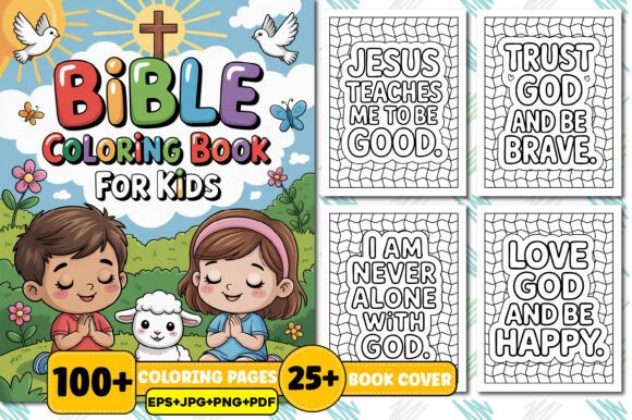 Bible Coloring Book for Kids Graphic by Trusted Publications · Creative ...