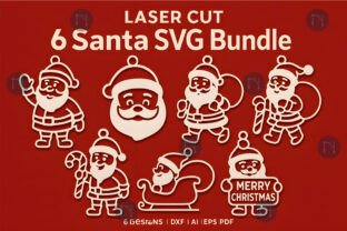 Laser Cut Christmas Santa SVG Bundle · Creative Fabrica