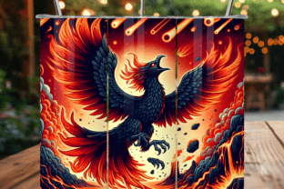 Rising Phoenix from Fire Tumbler Wrap Graphic by ROSE CREATION ...