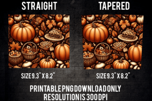 Autumn Pumpkins and Leaves Tumbler Wrap Graphic by COZY_OWL · Creative ...