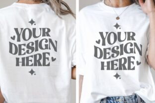 Gildan 5000 Tshirt Front & Back Mockup Graphic by TrendyMocks ...