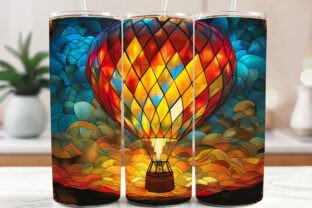 Hot Air Balloon Seamless Tumbler Wrap Graphic by KDP Roadmap · Creative ...