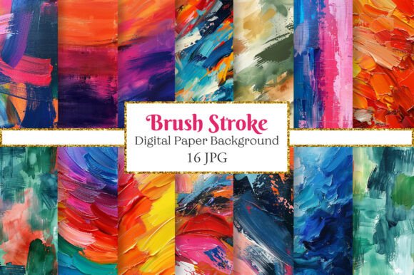 Watercolor Brush Stroke Backgrounds Graphic by Precision Patterns ...