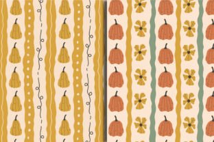 Hand Drawn Pumpkin Seamless Patterns Graphic by Rin Green · Creative ...
