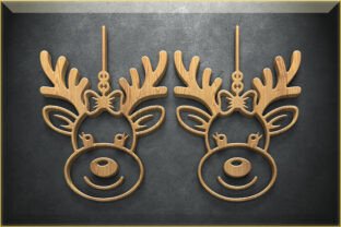 Christmas Earrings Jewelry Laser Cut SVG Graphic by Threadory ...