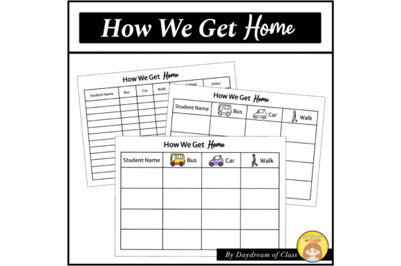 Dismissal Chart How We Get Home Template Graphic by DayDream of Class ...