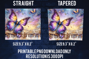 Floral Musical Piano Butterfly Tumbler Graphic by SAVA STORE · Creative ...