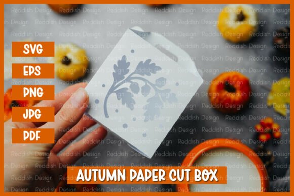 Autumn Gift Box Template SVG · Creative Fabrica