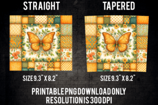 Butterfly and Patchwork Quilt Tumbler Wr Graphic by COZY_OWL · Creative ...