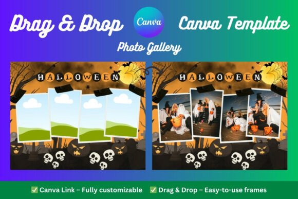 HALLOWEEN Photo Collage Canva Template Graphic by SetiawanAPDesignWorks ...