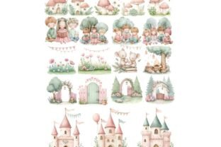 PNG Fairytale Clipart Set Graphic by Cozy Watercolor Studio · Creative ...
