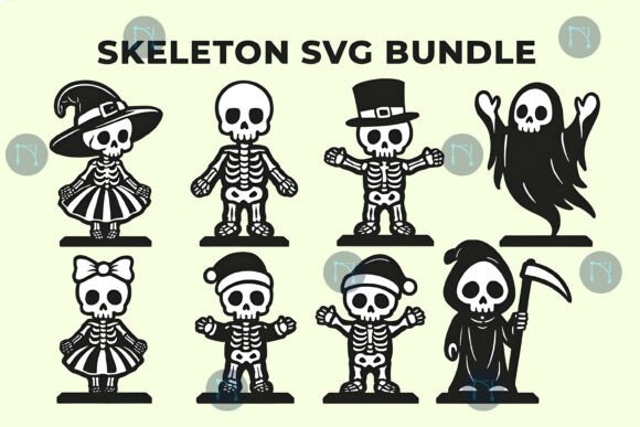 Laser Cut Skeleton SVG Bundle Graphic by NGISED · Creative Fabrica