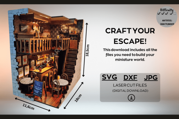 Book Nook – DXF & SVG - Laser Cut Files · Creative Fabrica