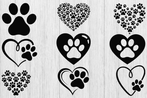Paw Print Clipart SVG Bundle Graphic by ColesCreativeStuio · Creative ...