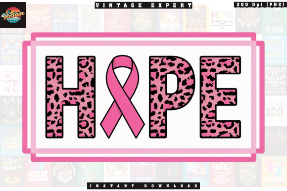 Breast Cancer Awareness Ribbon Leopard Graphic by Vintage Expert ...