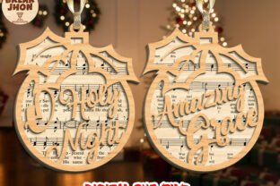 Holiday Laser Cut Ornaments Svg Bundle · Creative Fabrica