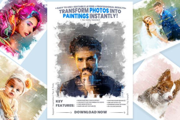 Painterly Photoshop Action Graphic by mristudio · Creative Fabrica