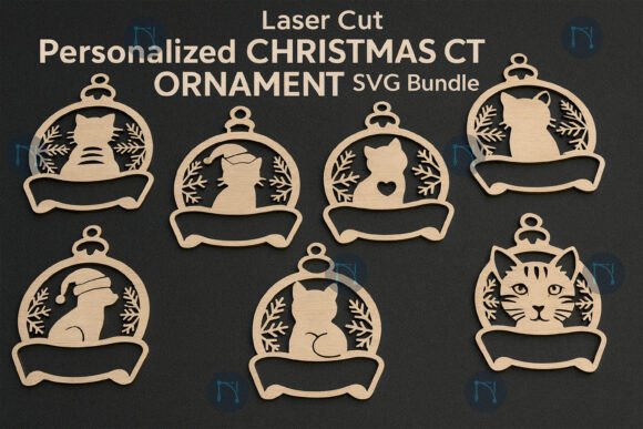 Personalized Christmas Cat SVG Bundle · Creative Fabrica