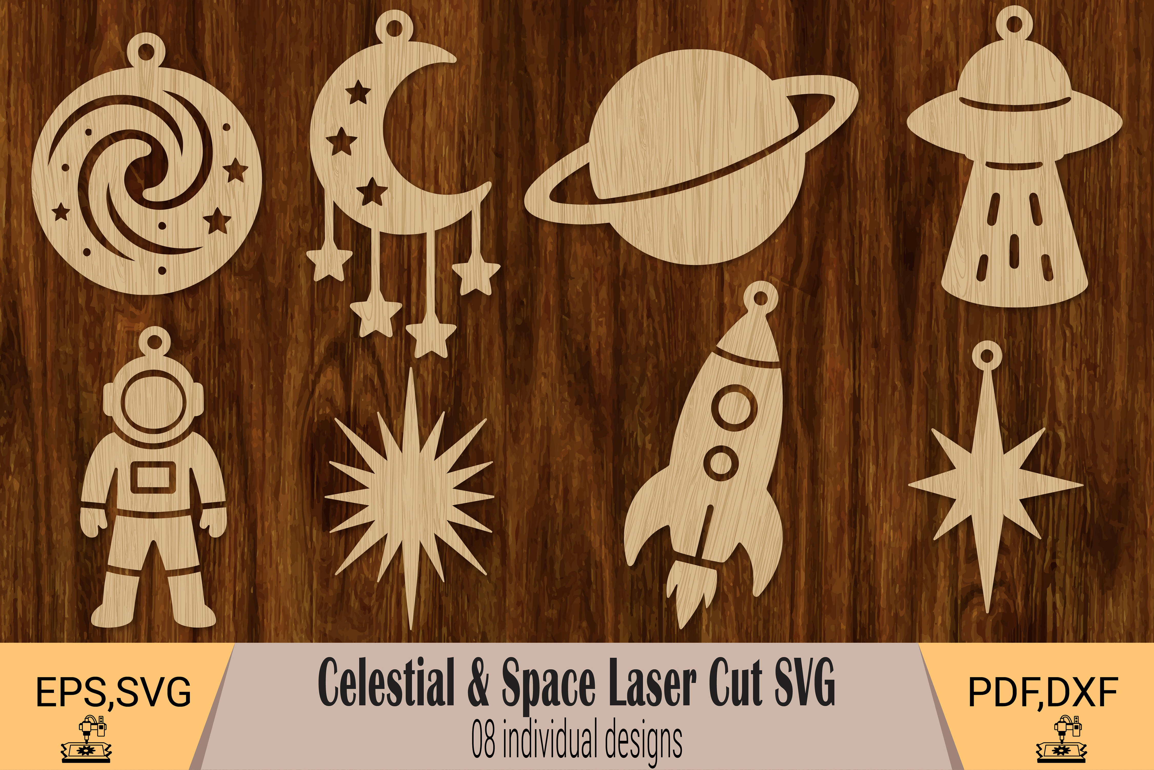 Celestial & Space Laser Cut SVG · Creative Fabrica