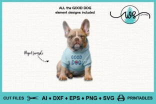 Dog Clipart SVG Scrapbook Photo Frame Illustration par White Spruce ...