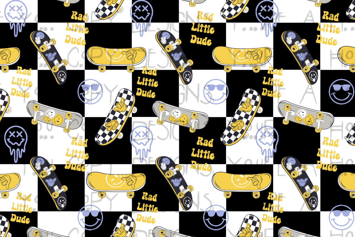 Seamless Rad Little Dude Pattern Graphic by Mi Sew Cute Graphics ...