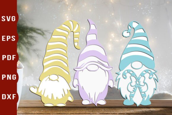 3D Christmas Gnome Laser Cut SVG Bundle · Creative Fabrica