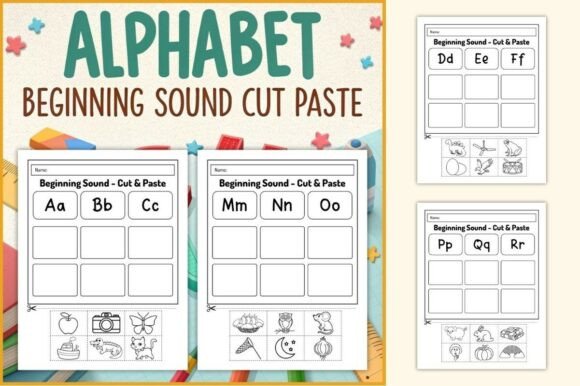 Early Learning Alphabet Cut & Paste Page Graphic by TheStudyKits ...