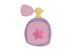 Vintage Perfume Bottle Embroidery Design · Creative Fabrica
