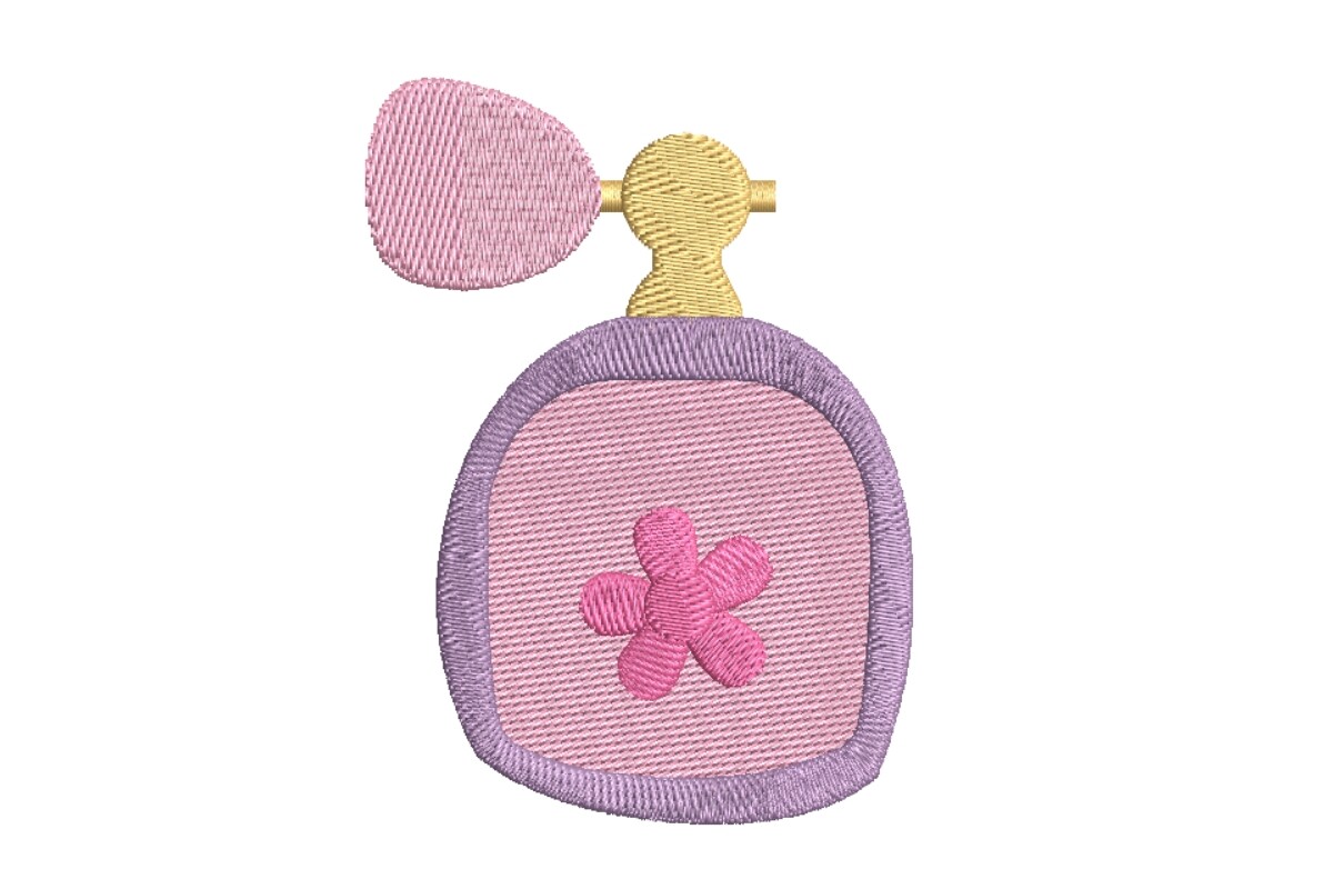 Vintage Perfume Bottle Embroidery Design · Creative Fabrica